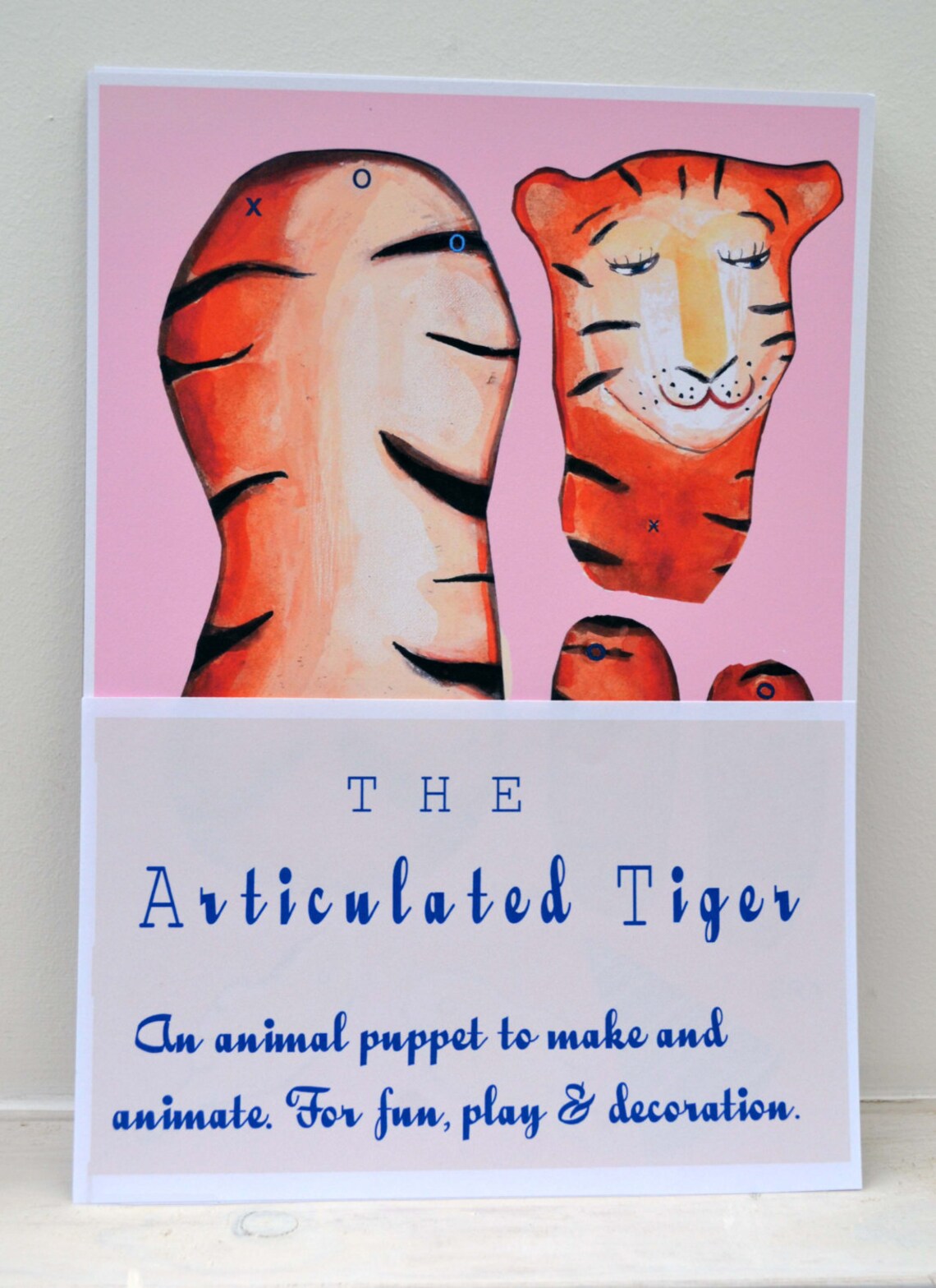 A Tiger Cut Out and Make Puppet Kit. | Etsy