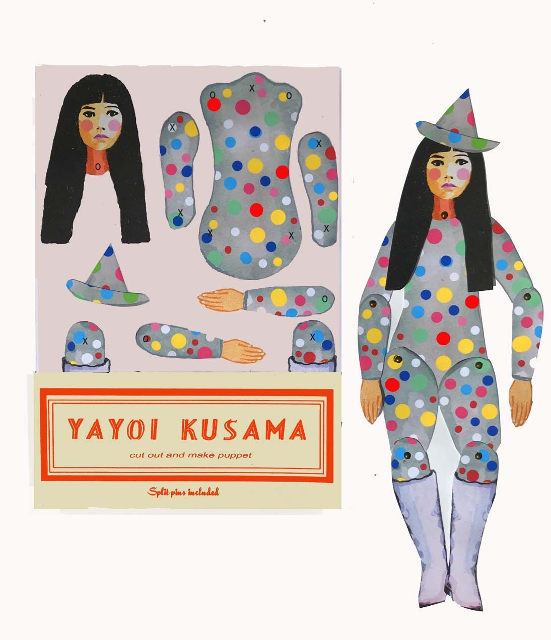 Yayoi Kusama Cut and Make Articulated Puppet - Etsy