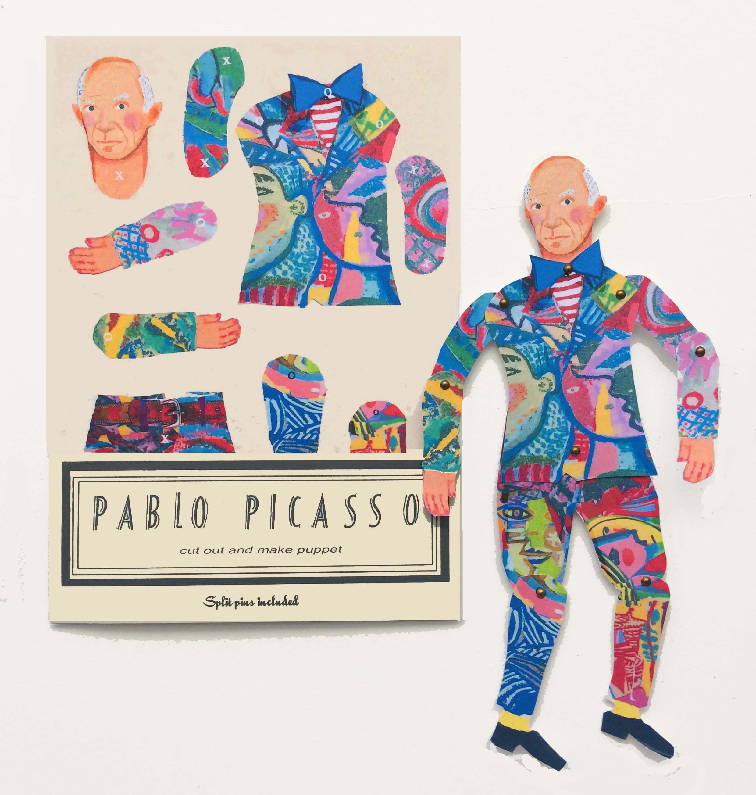 Pablo Picasso Puppet, Articulated Puppet, Cut Out and Make, Craft ...