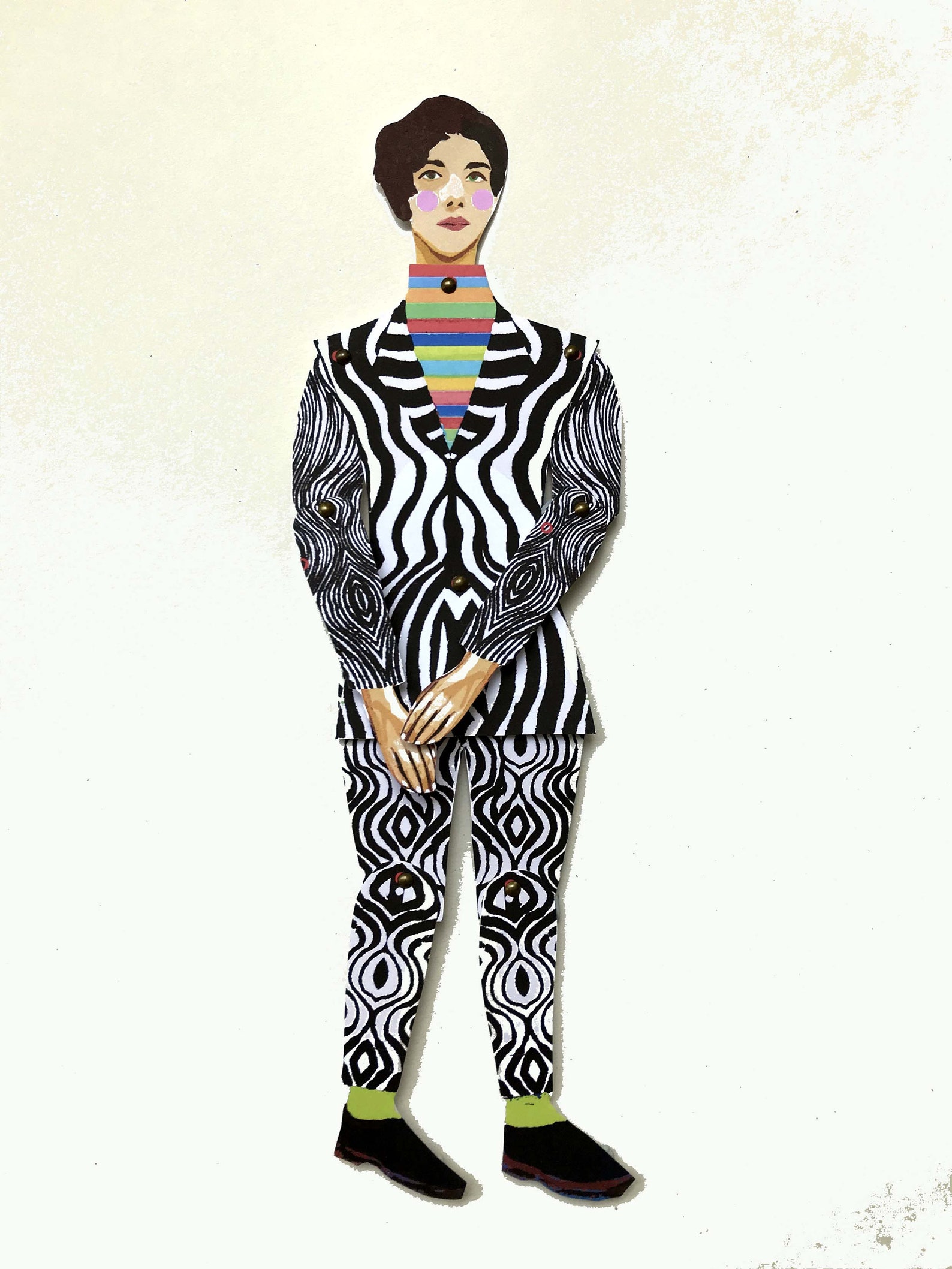 Bridget Riley Cut and Make Puppet - Etsy