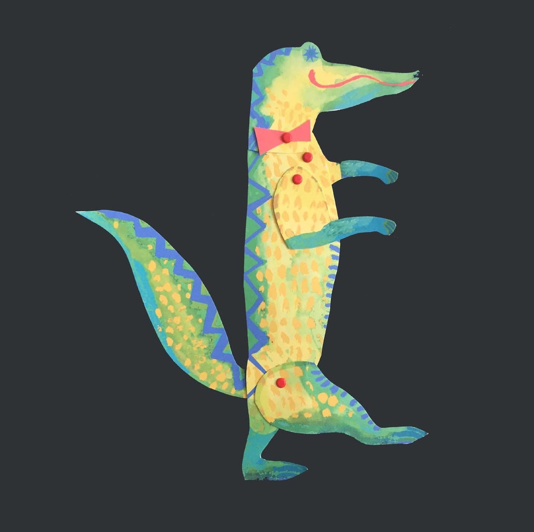 Alligator Cut and Make Puppet. - Etsy