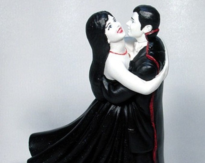 Joyful Embrace Vampires Bride and Groom Wedding Cake Topper 38VA - Etsy