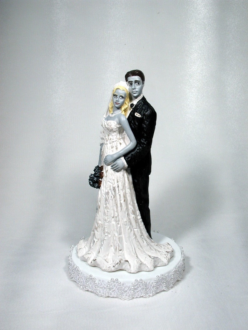 Zombies Bride and Groom Halloween Wedding Cake Topper 49 ZO - Etsy