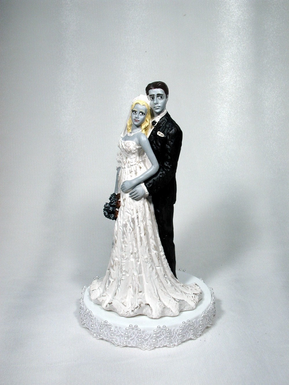 Zombies Bride and Groom Halloween Wedding Cake Topper 49 ZO | Etsy