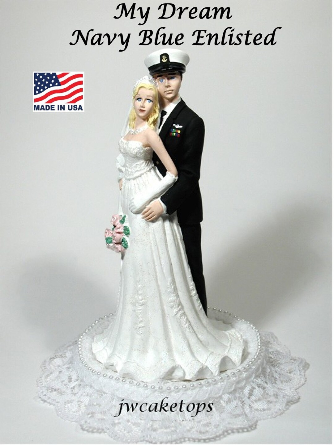 Navy Blues Enlisted Military Wedding Cake Topper 49NBE - Etsy