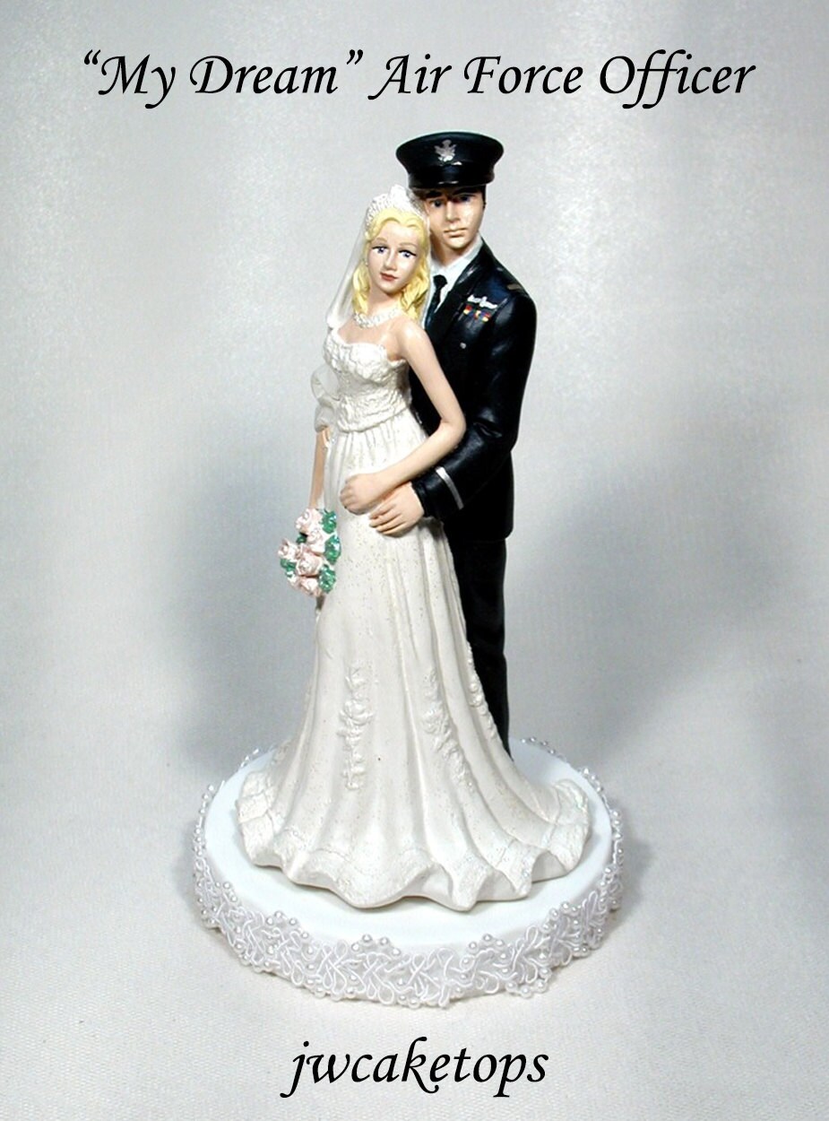 Air Force Officer Wedding Cake Topper Bride 49AFO - Etsy