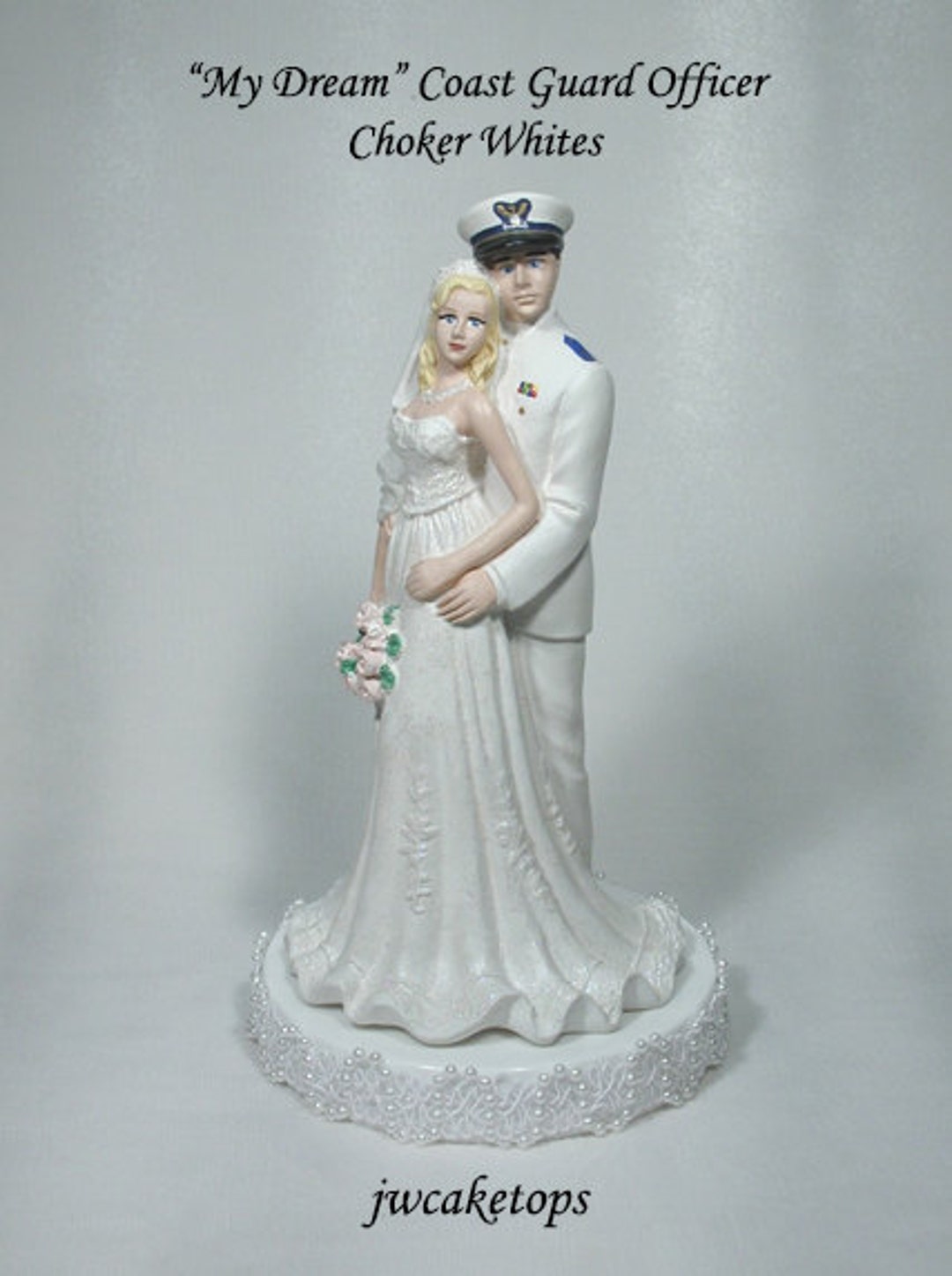 Coast Guard Whites Military Wedding Cake Topper 49CGOW - Etsy