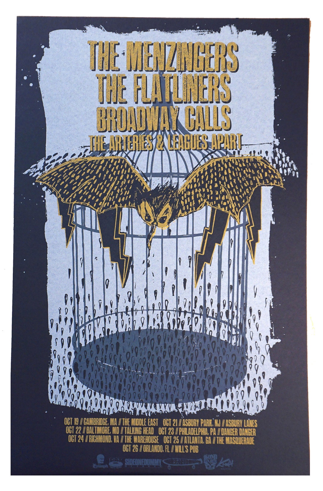 Menzingers Flatliners 2011 Tour Gig Show Poster Original First Edition ...