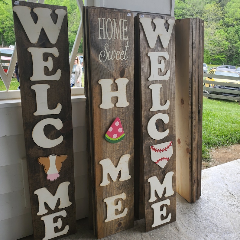 Interchangeable Porch Sign Set - Etsy
