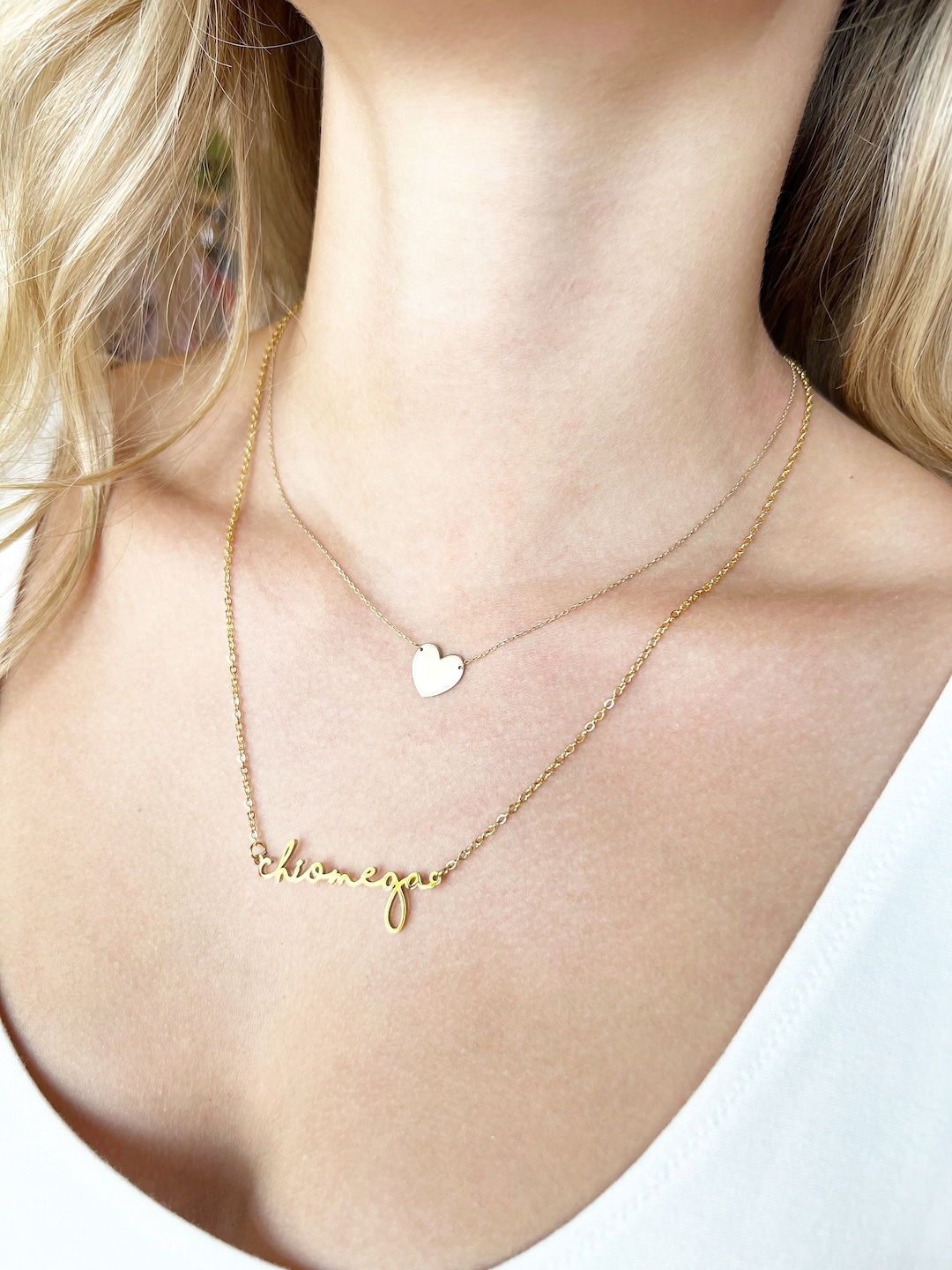 Chi Omega Necklace Officially Licensed for Bid Day Rush Gifts - Etsy