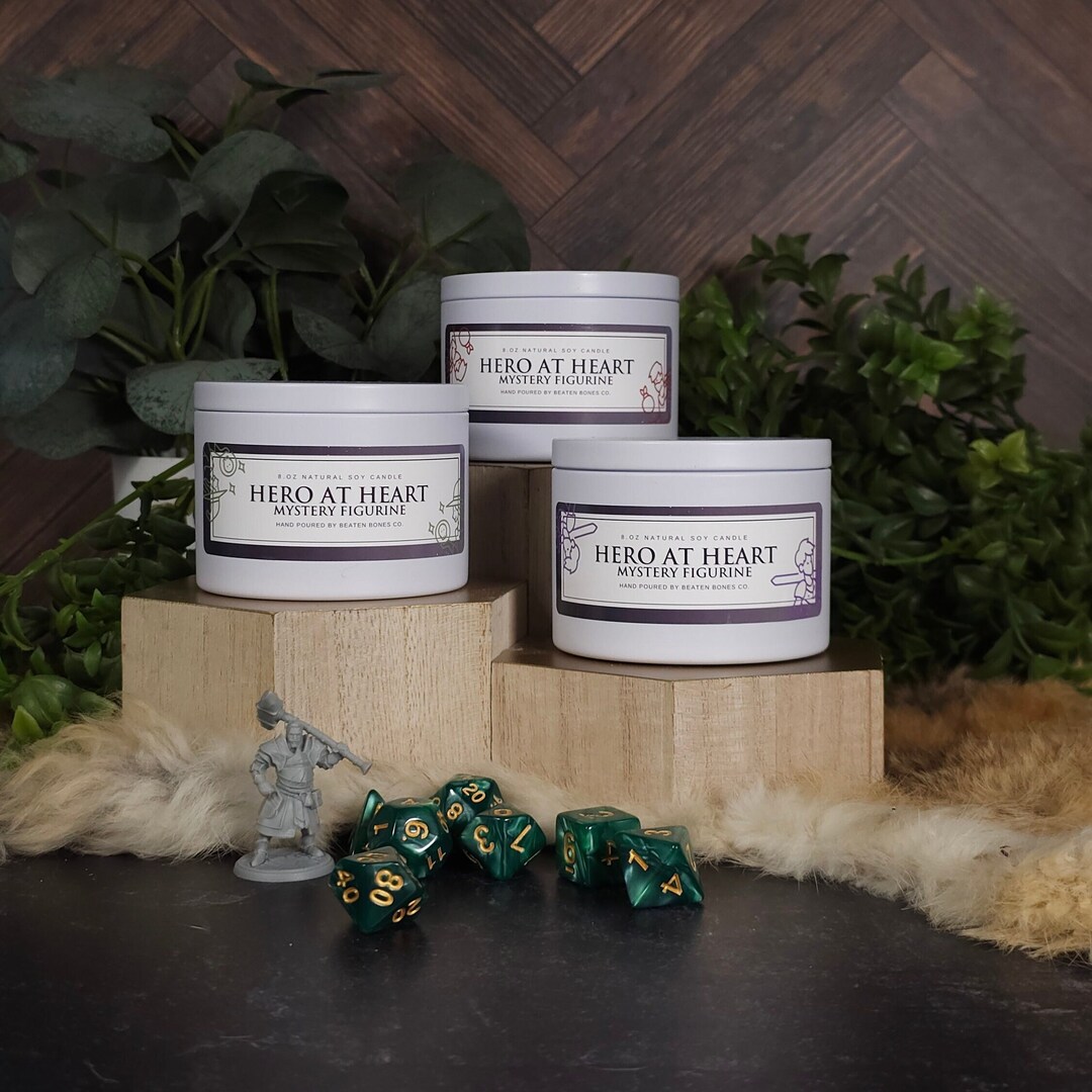 Heart at Heart 8oz Mystery Figurine Candle Resin Figurine Inside D&D ...