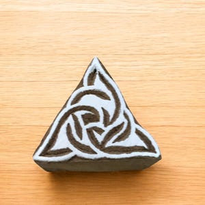 Celtic Triangle, Hand Carved Indian Wood Printing Block; Textile Stamp ...