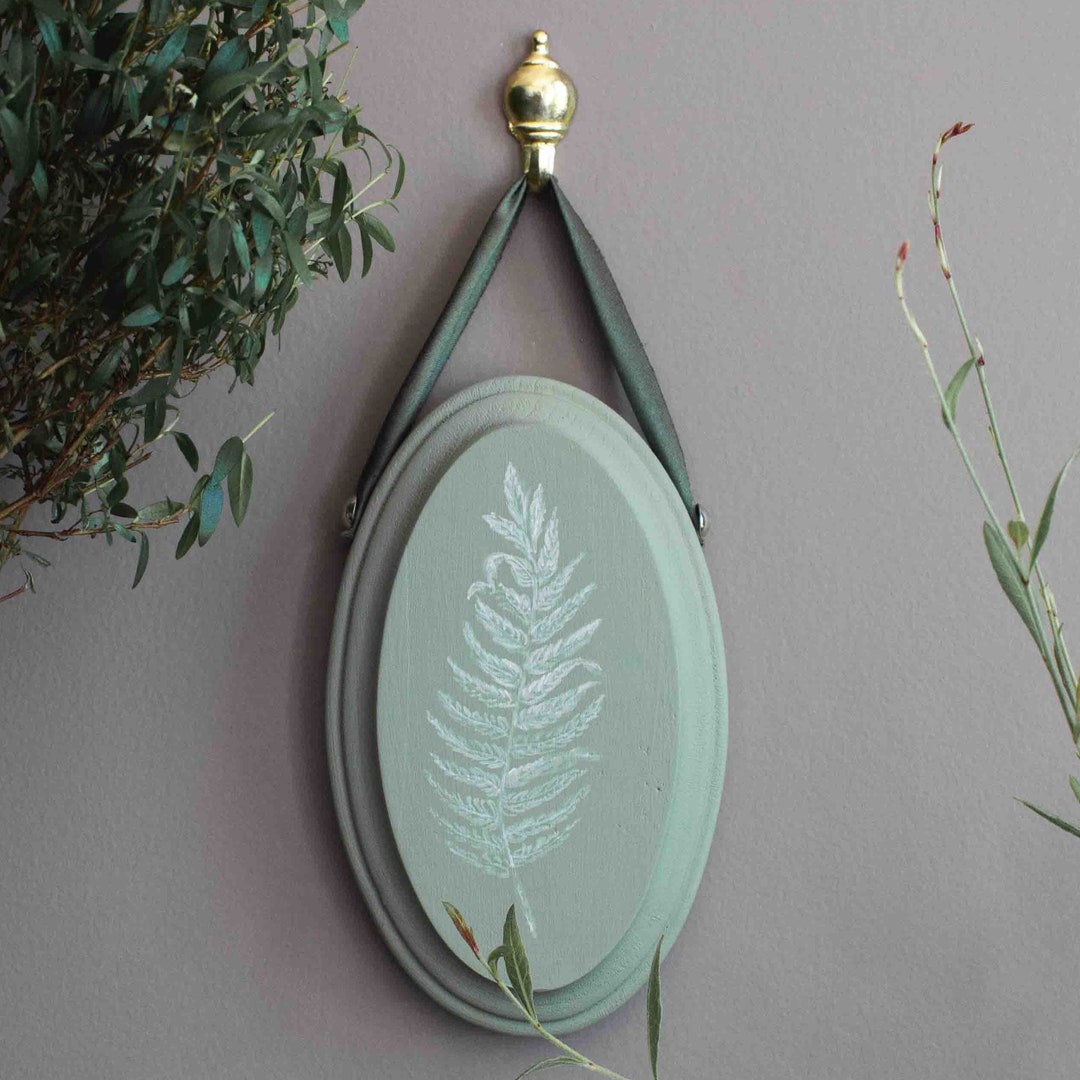 Original Fern Acrylic Painting: Green Woodland Art on Wood (3x5) - Etsy