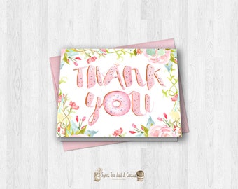 Rustic Cactus Thank You Card Southwestern Boho Printable Digital File ...