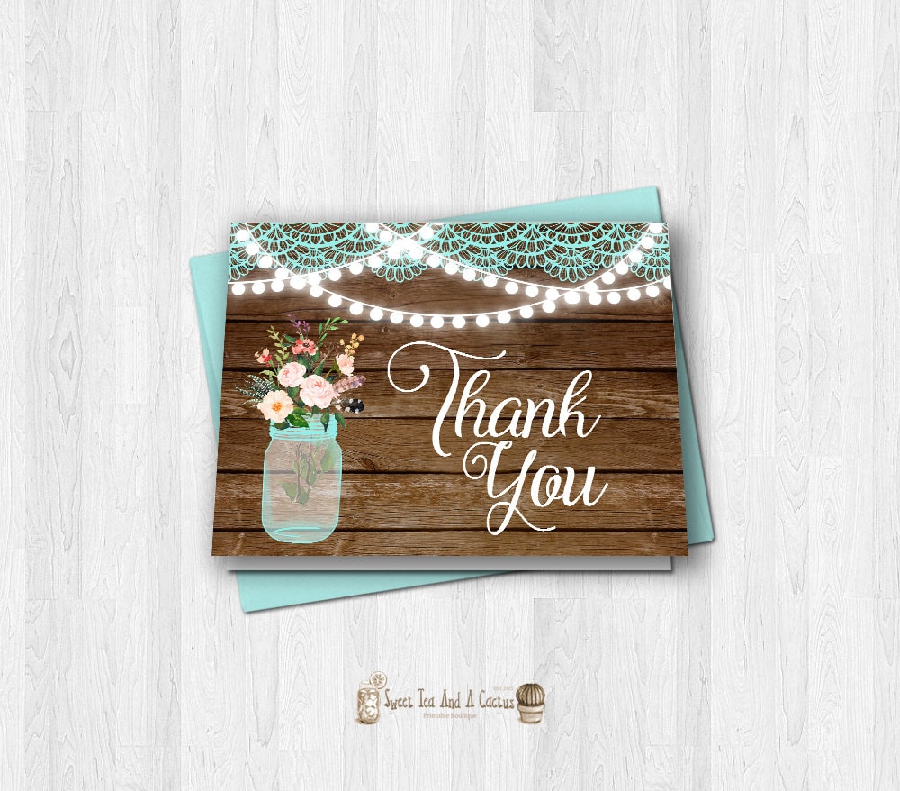 Rustic Thank You Card Country Barn Printable Digital File or Prints ...