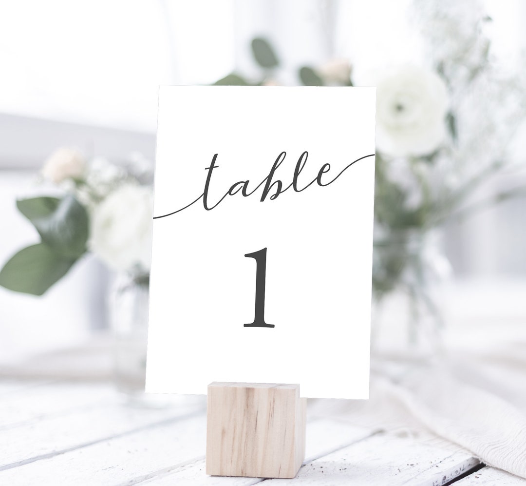 Table Numbers - Printable Wedding Table Signs - Assigned Seating ...