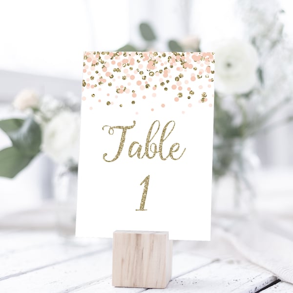 Glitter Table Number - Etsy