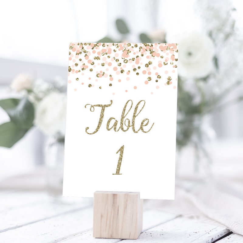 Glitter Table Number - Etsy