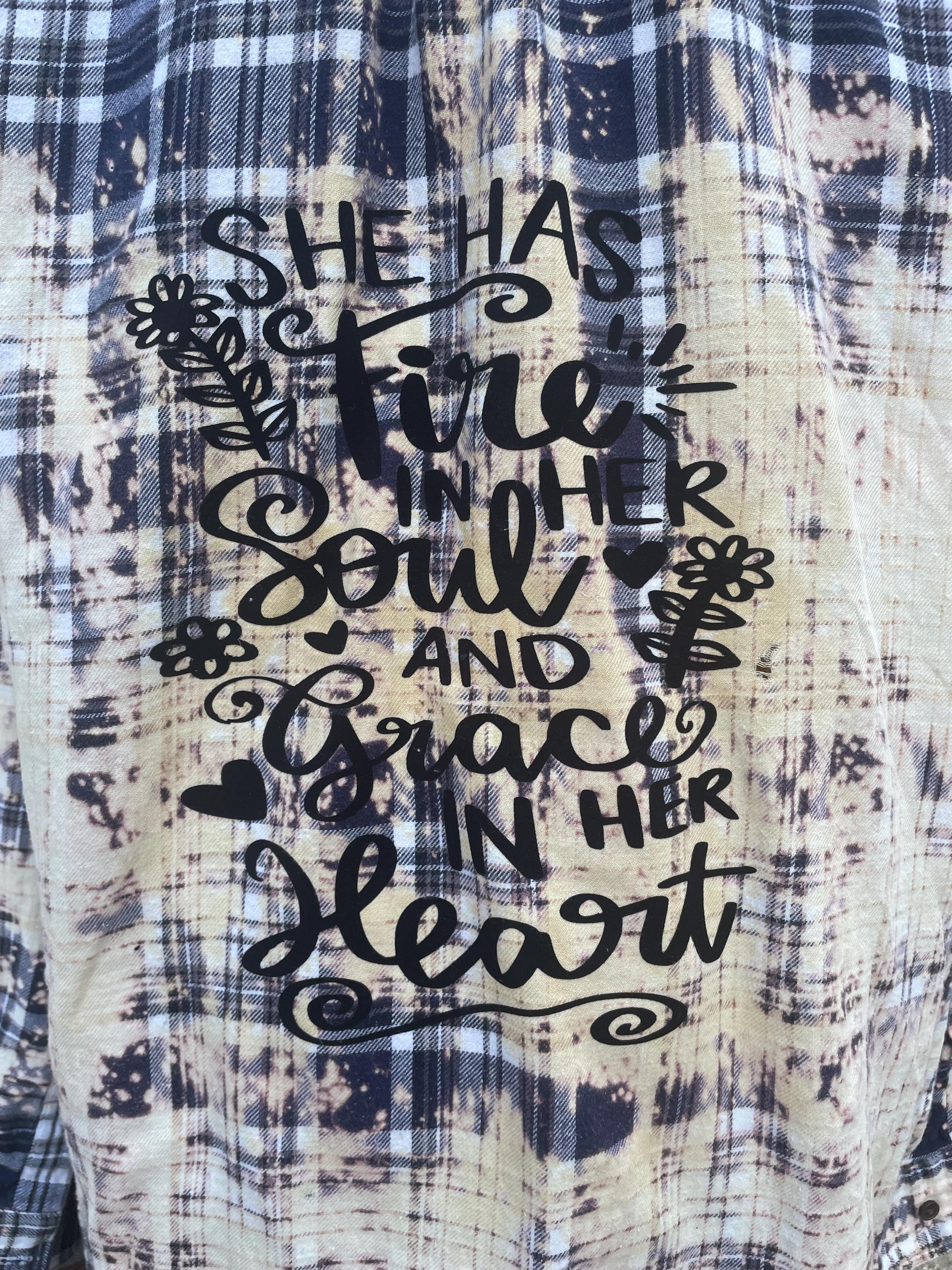 Bleached Distressed Flannel Shirt Distressed Flannel Acid Wash Men ...