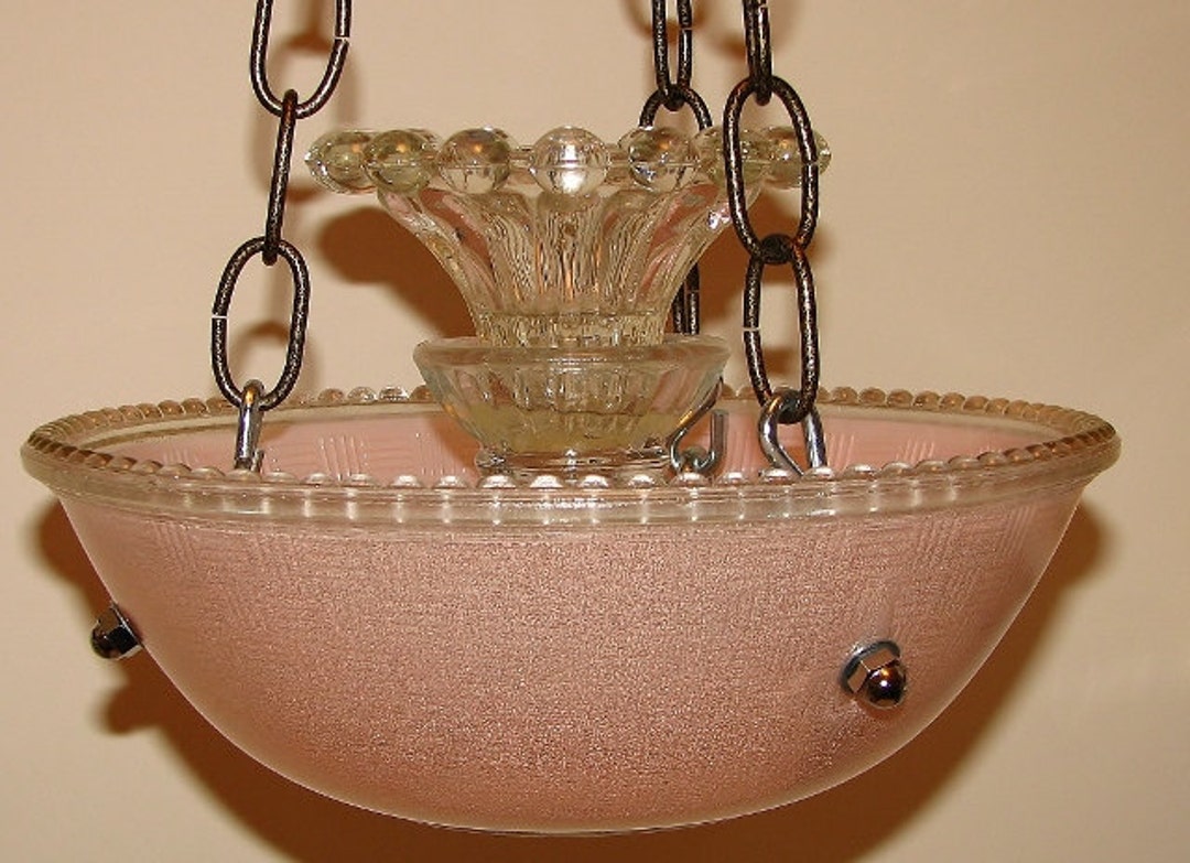 Vintage Glass Lampshade Hanging Birdfeeder/planter...the Charleston - Etsy