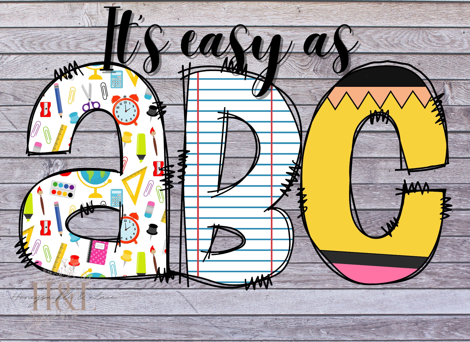 ABC PNG Back to School Png Sublimation Design ABC - Etsy