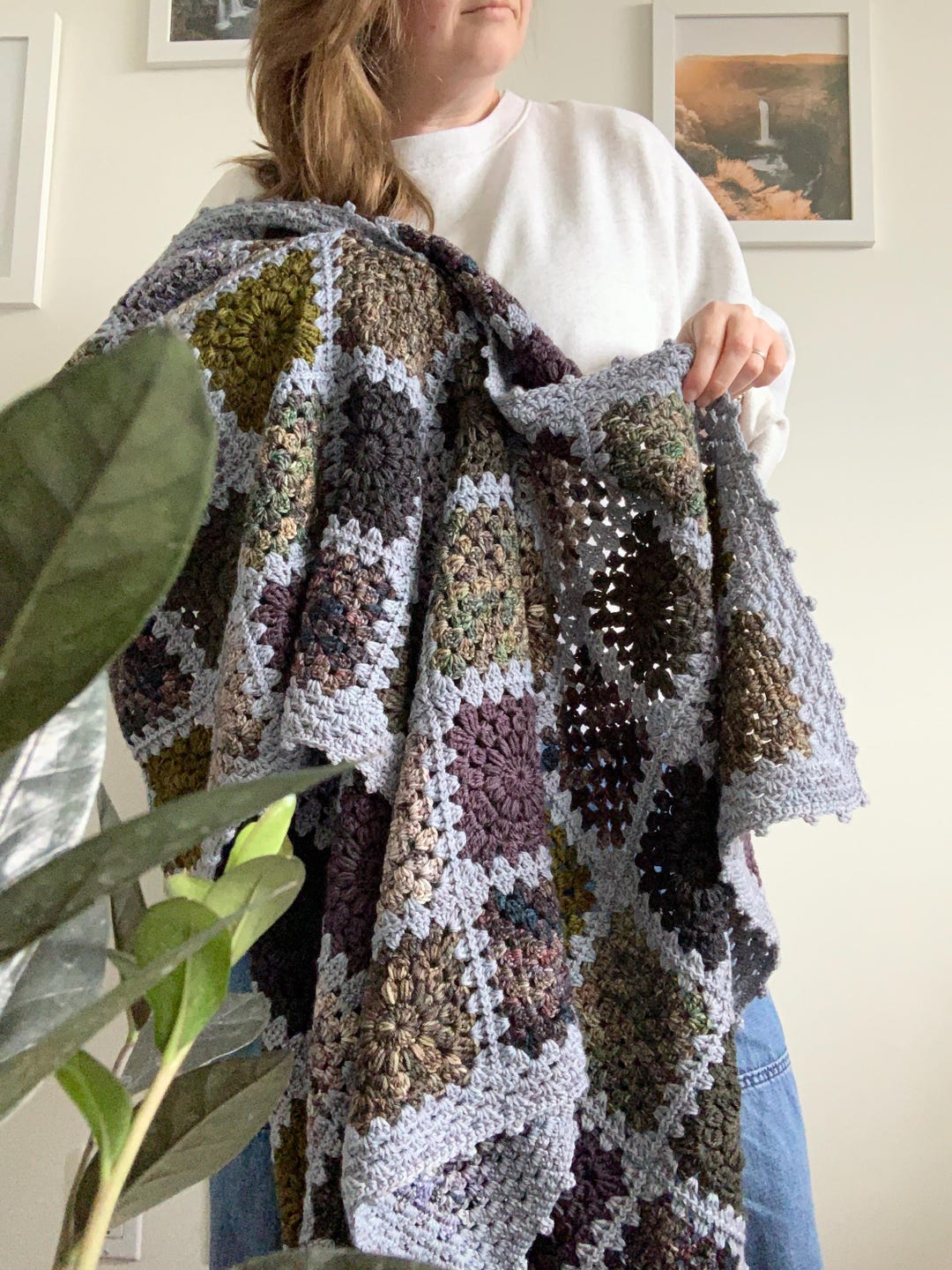 CROCHET PATTERN & VIDEO | Ebony Granny Squares Blanket X Grunge ...