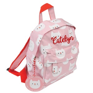 Personalised Pink Cat Nursery Mini Backpack Preschool - Etsy UK