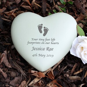 Personalised Footprints Heart Memorial, Memorial for Loved One - Etsy
