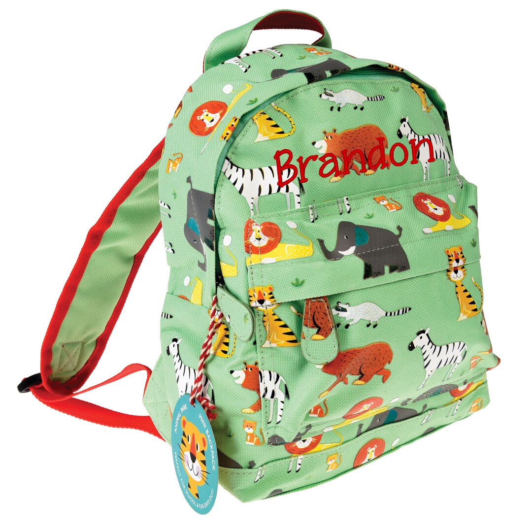 Personalised Safari Animals Mini Backpack Zoo Animals - Etsy
