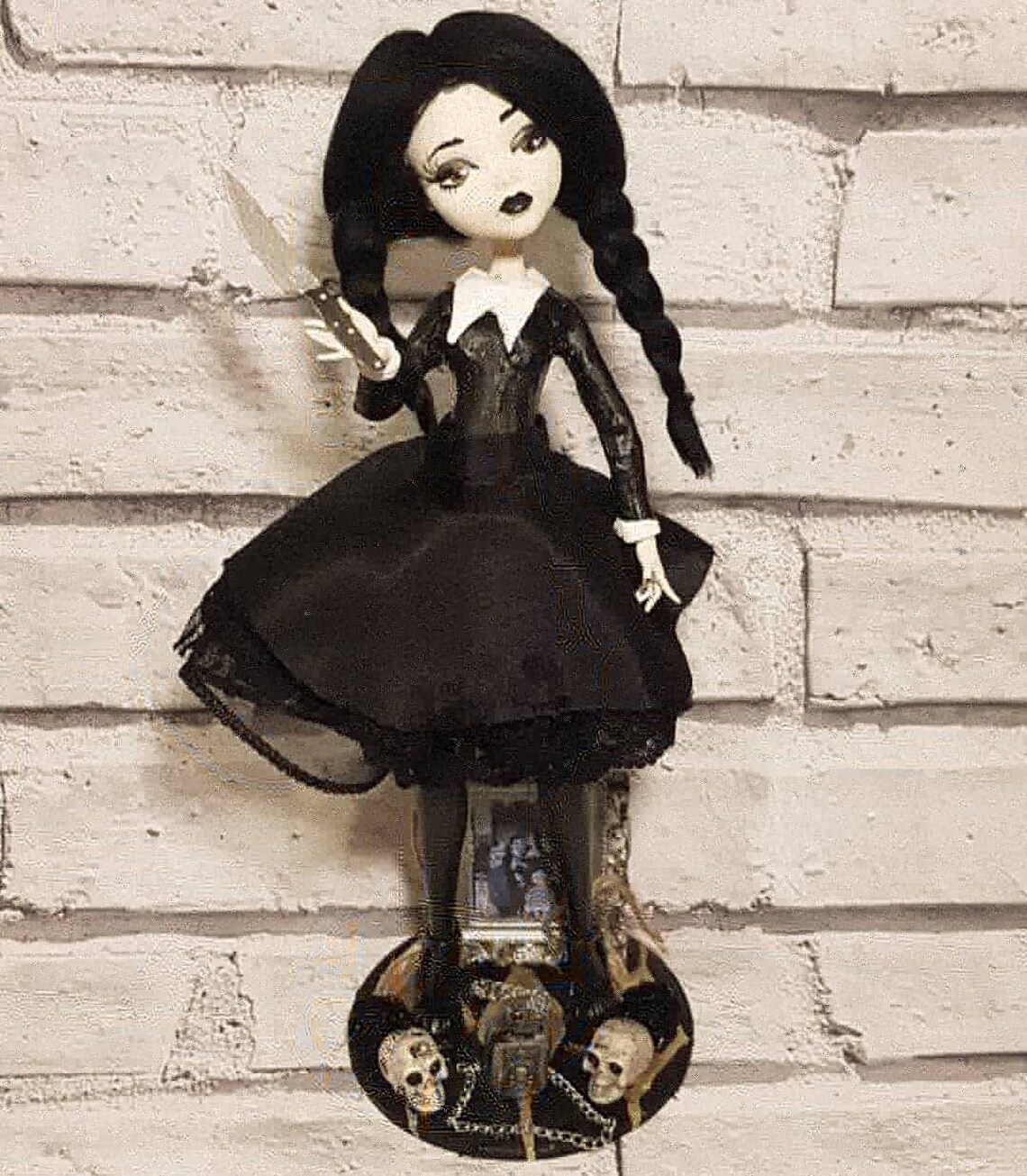 Ooak Monster High Doll Wednesday Addams Repaint - Etsy