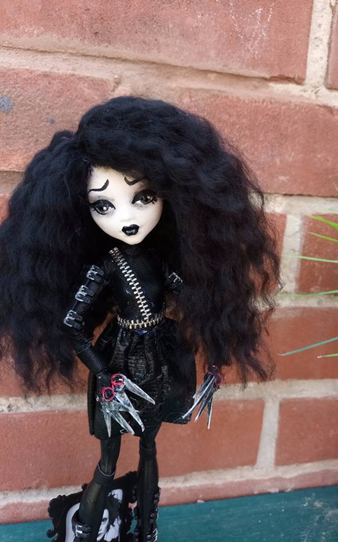 Edward Scissorhands Monster High Ooak Repaint - Etsy
