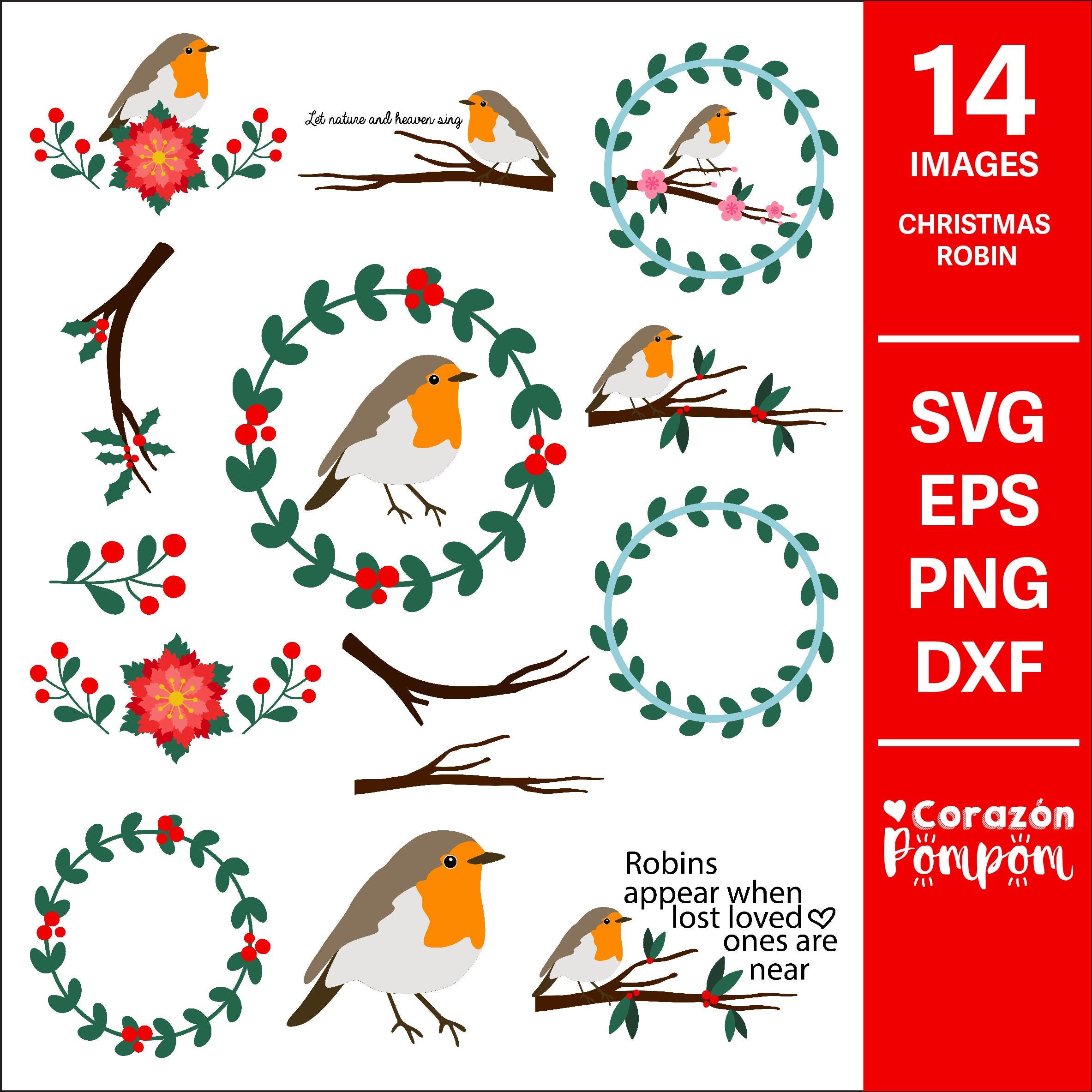 Christmas Robin SVG: Bird Clipart Bundle (digital Files) - Etsy UK