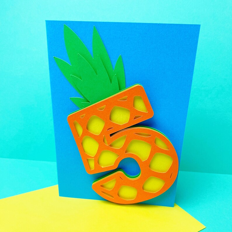Pineapple Numbers SVG Bundle | Tropical Fruit Digital Download for ...