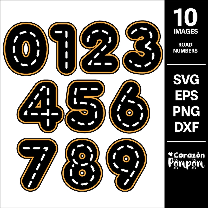 Layered Numbers Svg - Etsy