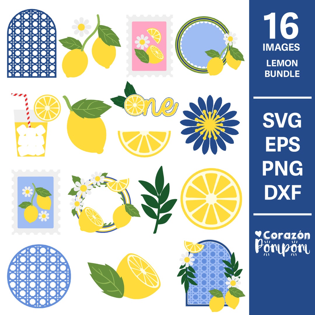 Lemon SVG Bundle - Lemon Designs for Cricut, Silhouette, and DIY ...
