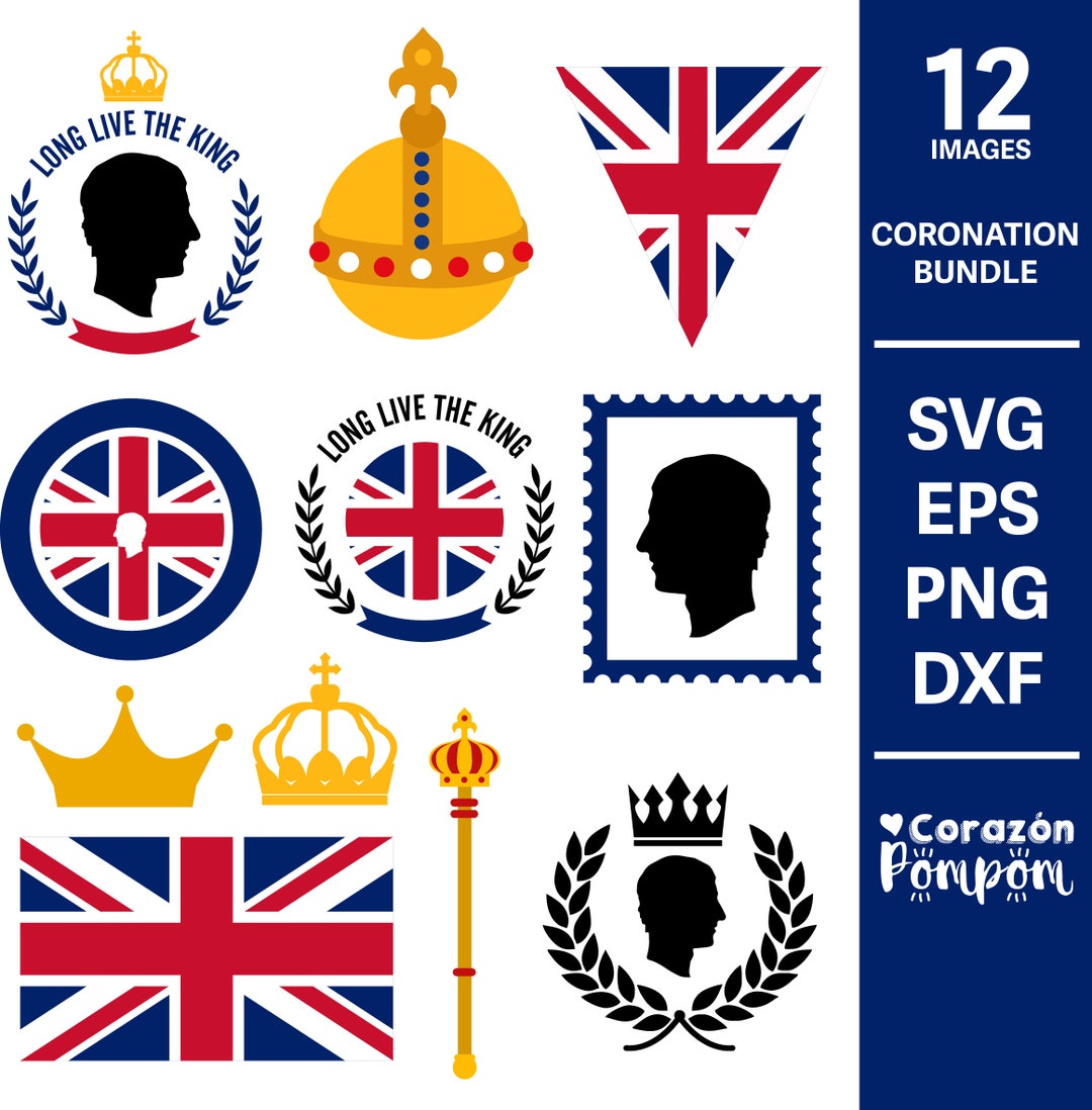 Coronation, Crown, Bunting, Union Jack, King Charles, SVG Files, Cricut ...