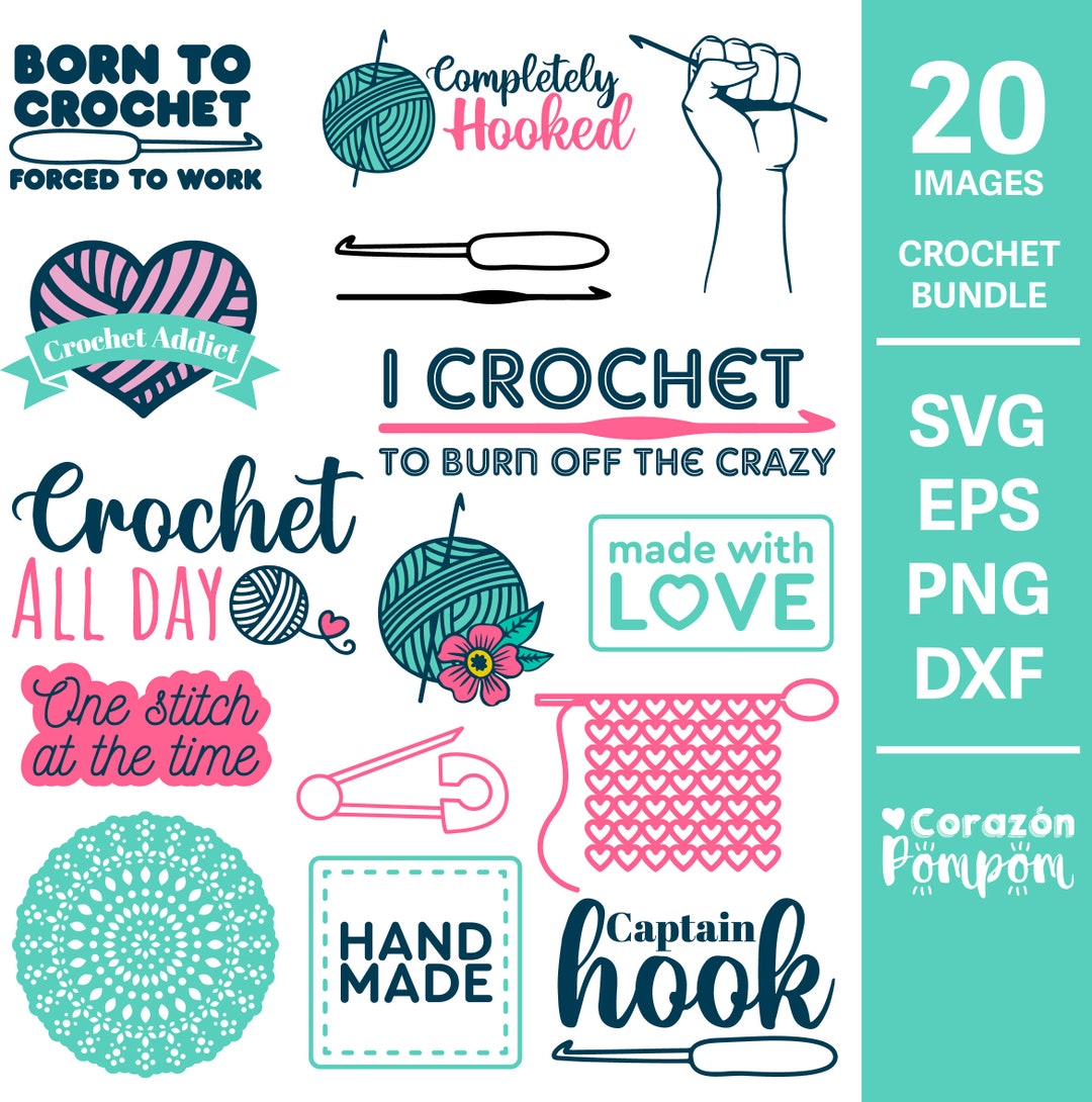 Crochet SVG, Crochet Cut Files, Crochet Bundle, Yarn SVG, SVG Files ...