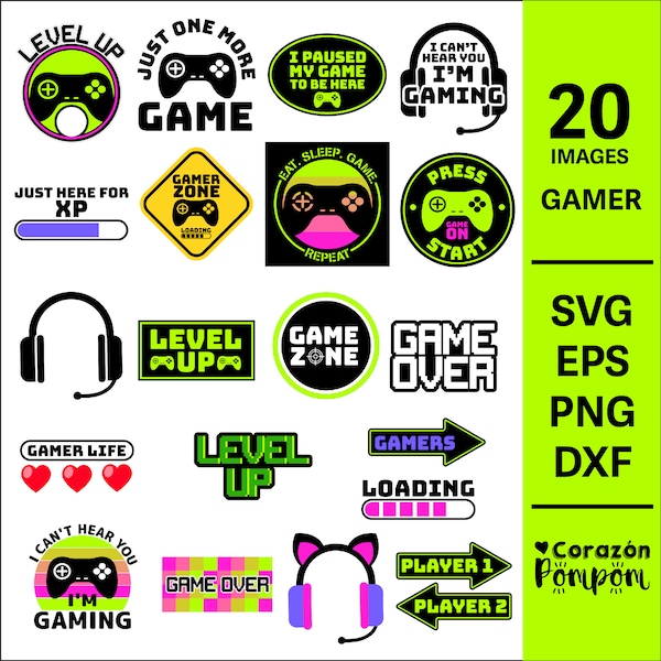 Gamer Svg - Etsy