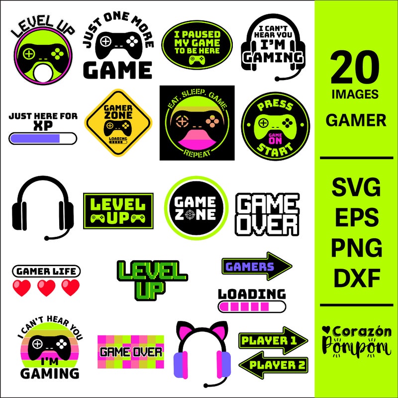 Gamer Svg - Etsy