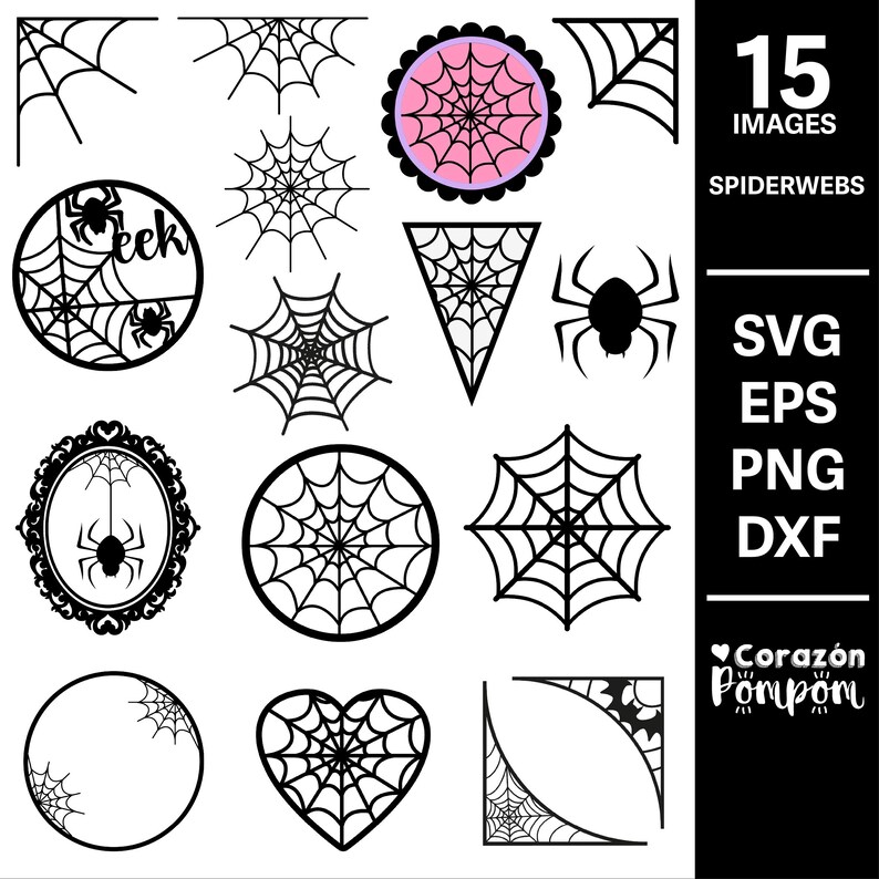 Spiderweb SVG Bundle | Halloween Cut Files for Cricut & Silhouette ...