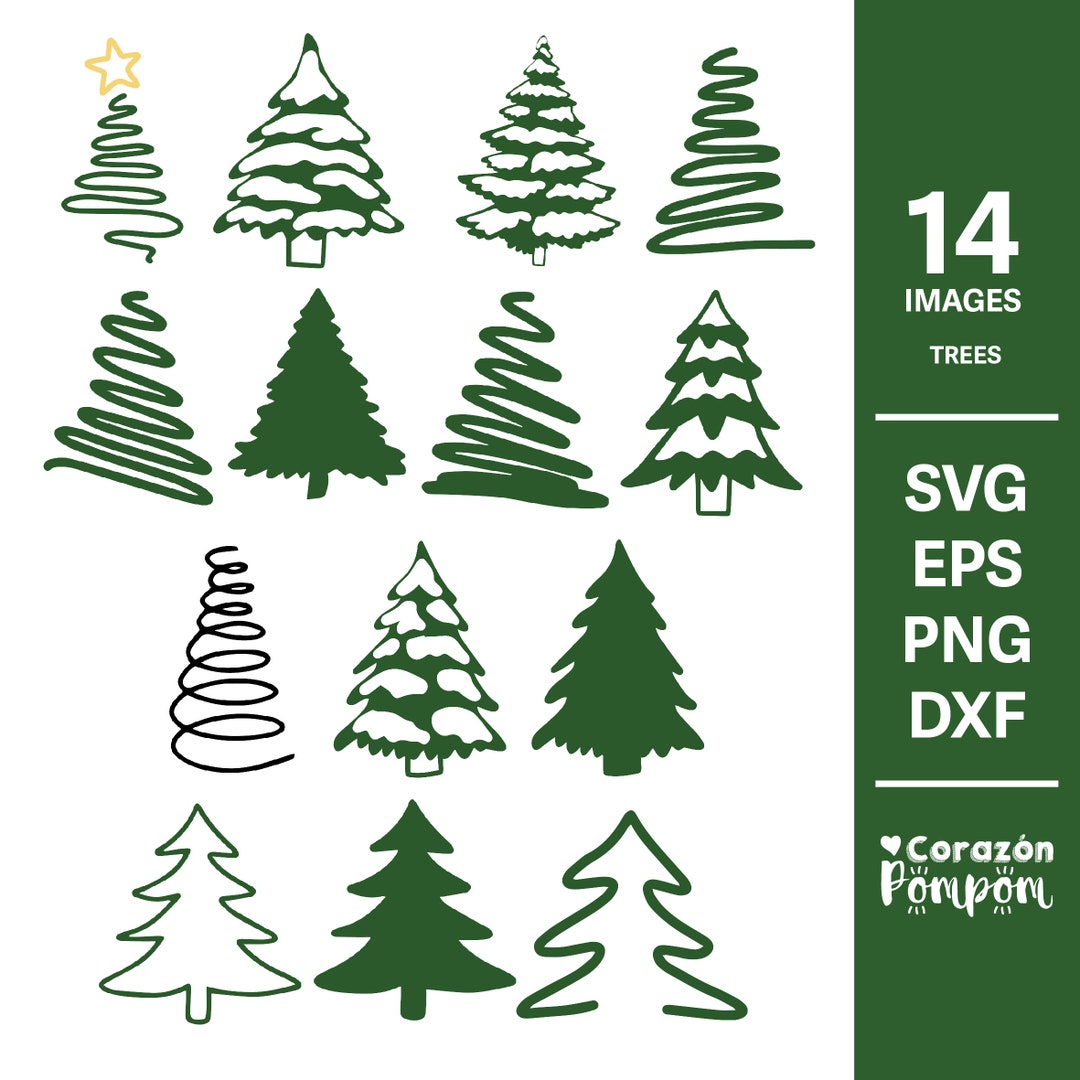Trees, Trees SVG, Trees Clipart, Snowy Trees, Christmas Trees, SVG ...