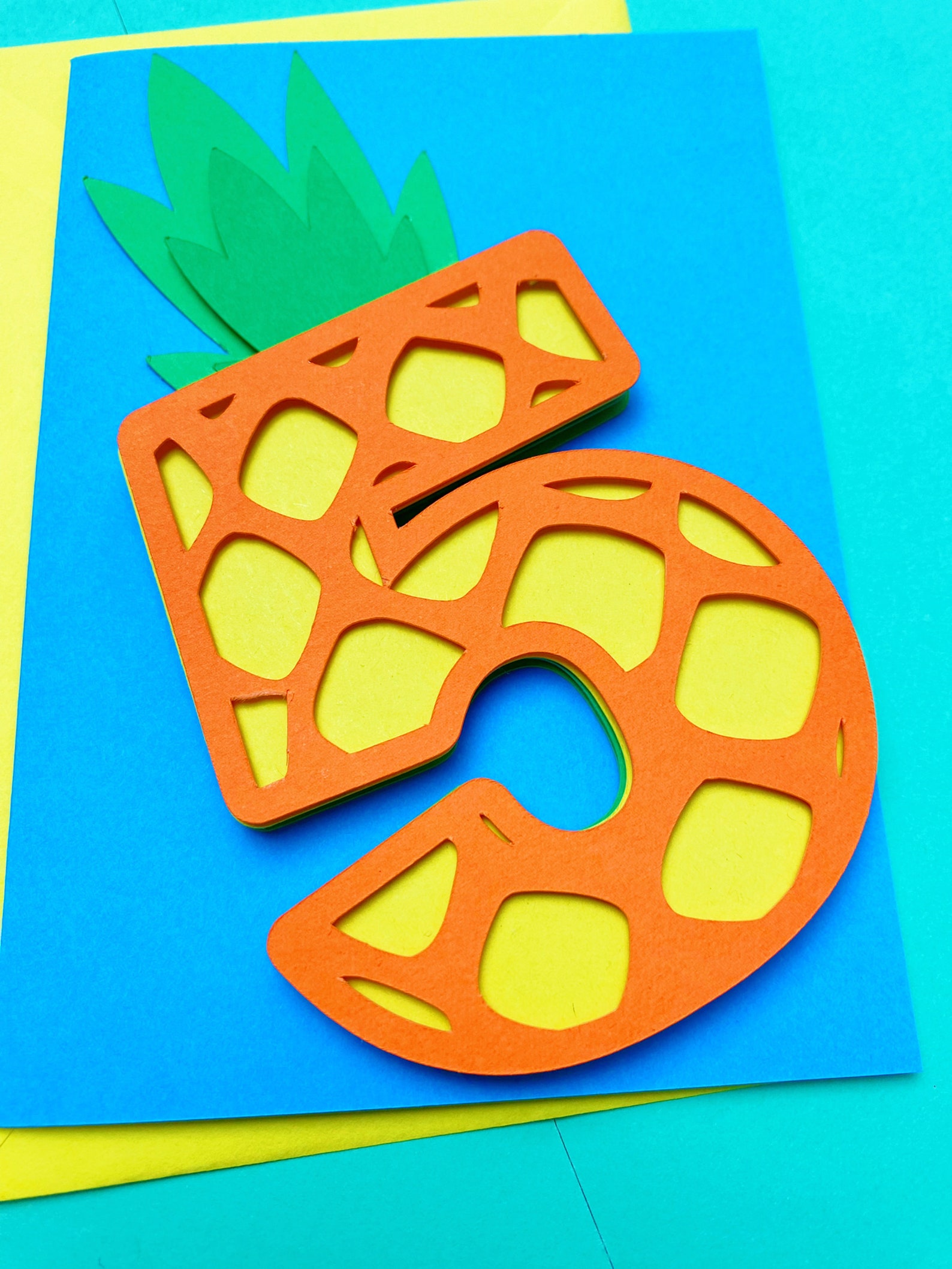 Pineapple Numbers SVG Bundle | Tropical Fruit Digital Download for ...