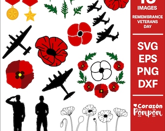 Poppy Bundle SVG Pdf Png, Poppies SVG, Cricut Cut Files, Silhouette ...