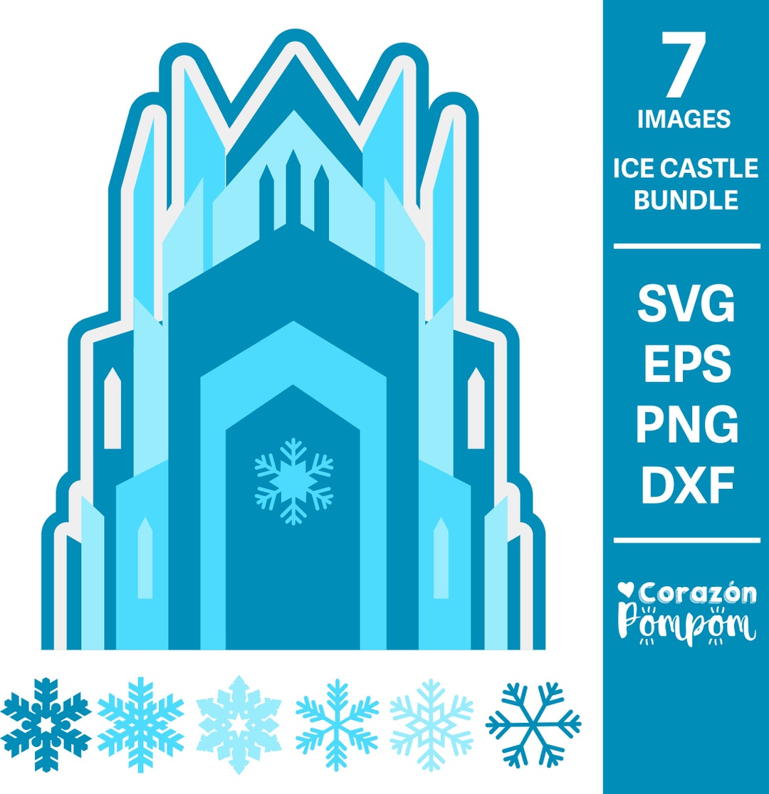 Ice Castle Bundle, Ice SVG, Snowflake SVG, SVG Files, Cricut ...