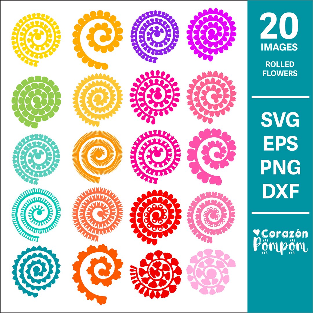 Rolled Flowers SVG Set for Cricut and Silhouette - DIY Floral Crafts - Etsy