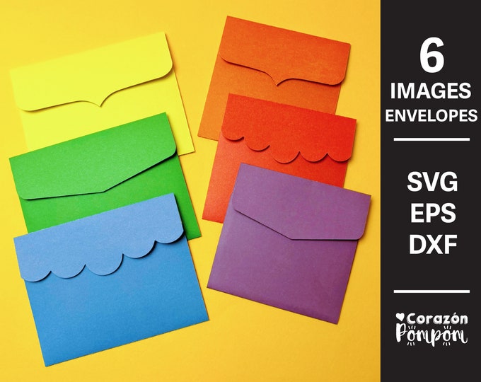 Envelope SVG Template for Cricut - "flourish" Design - Etsy Canada