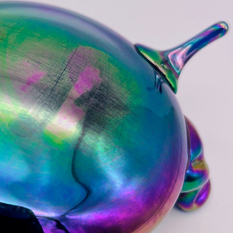 Vintage Gibson Glass Turtle Paperweight / Cobalt Blue - Etsy