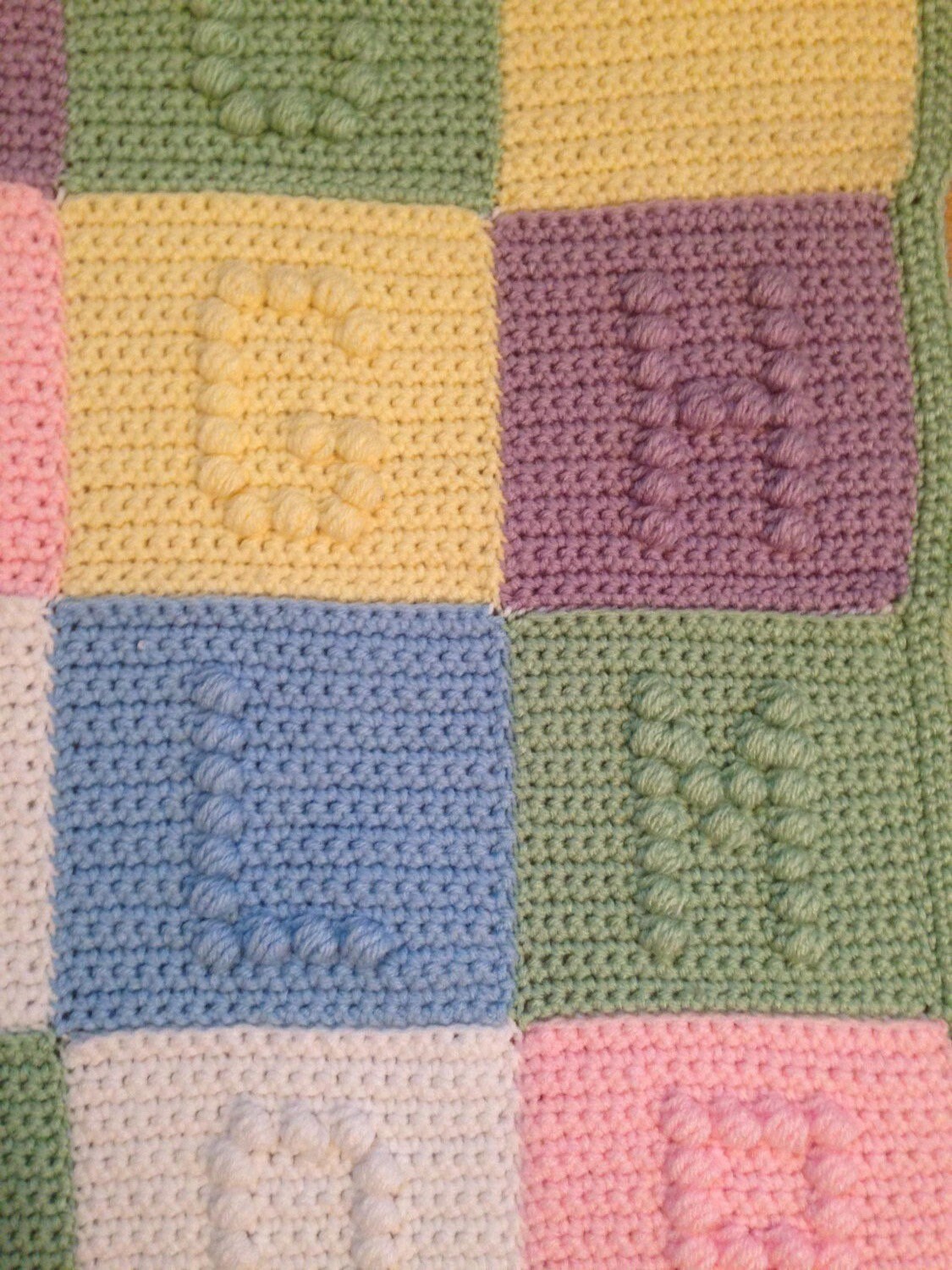Crochet Alphabet Baby Afghan - Hand Made - Multi-colored and Gender ...