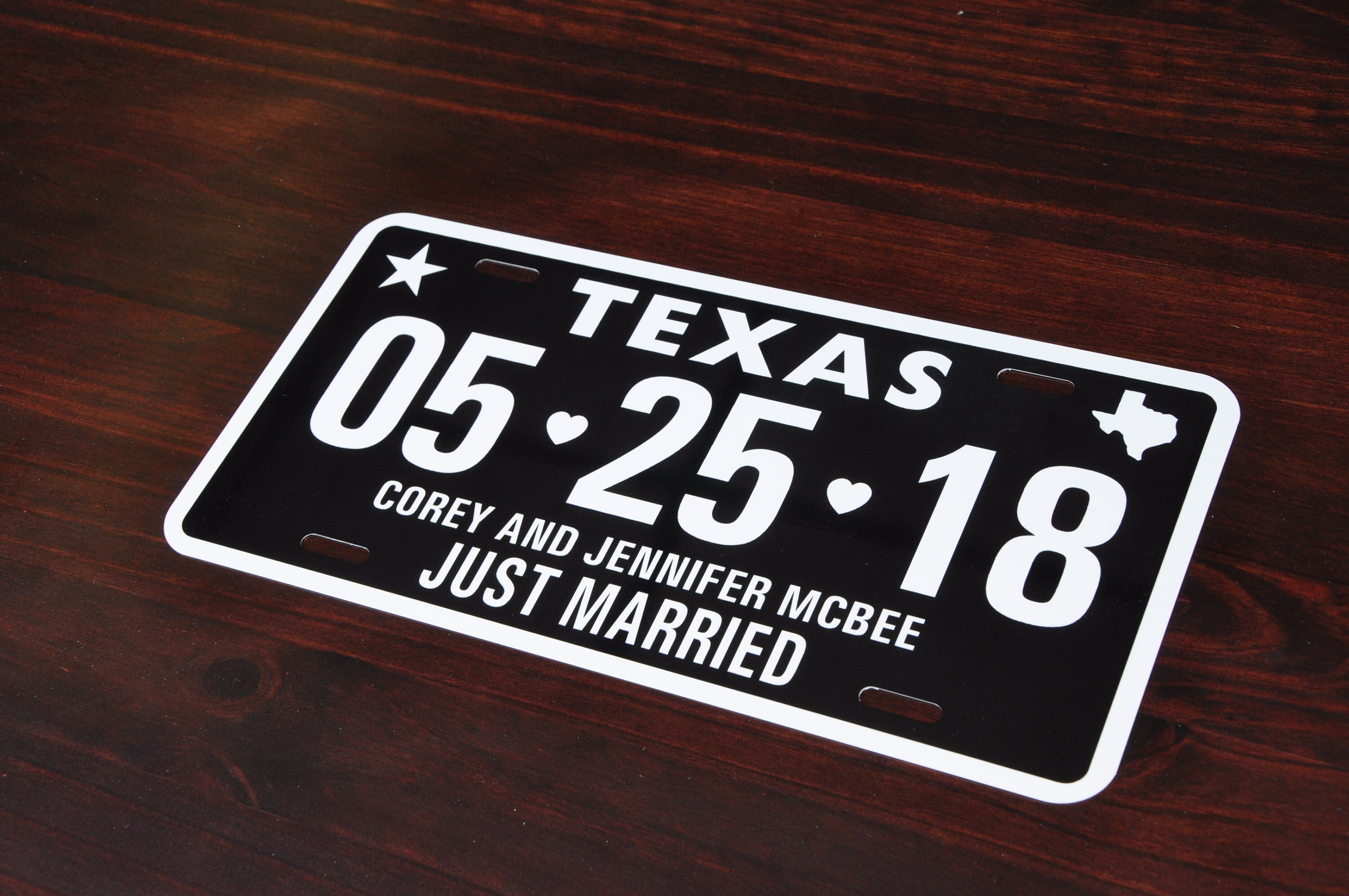 Just Married License Plate Just Married Mr Mrs Bride | Etsy