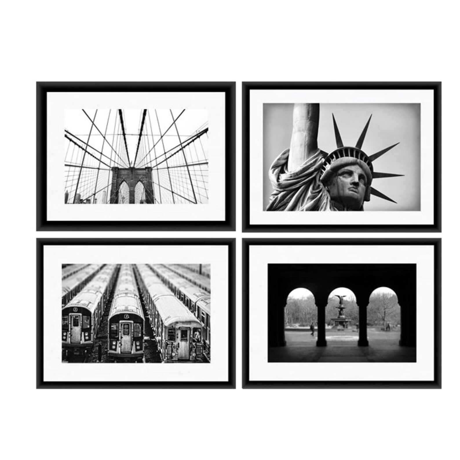 NY Prints, New York Print Set, NYC Photography, NY Wall Art Series, Set ...